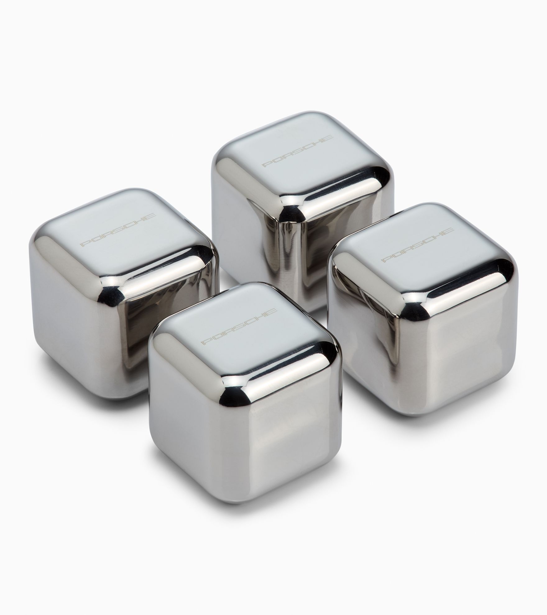 Stainless Steel Ice Cubes – Set of 4. Porsche Centre Brighton Shop