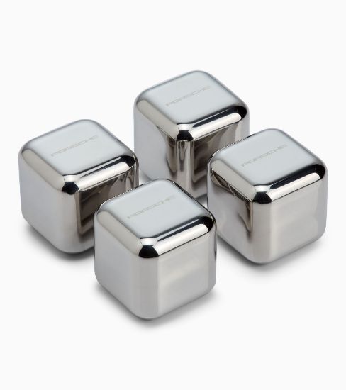 Stainless Steel Ice Cubes – Set of 4. Porsche Centre Brighton Shop
